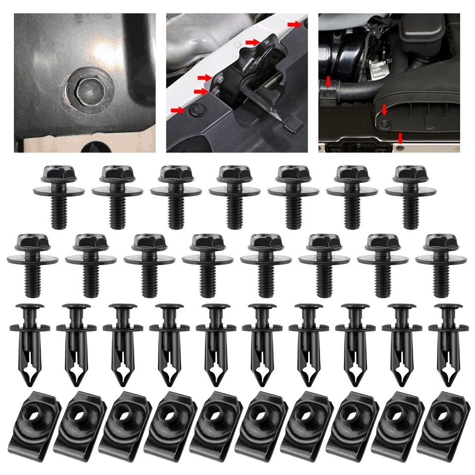 Hyundai Body Bolts & U-Nut Clips - M6 for Engine Under Cover&Splash ...