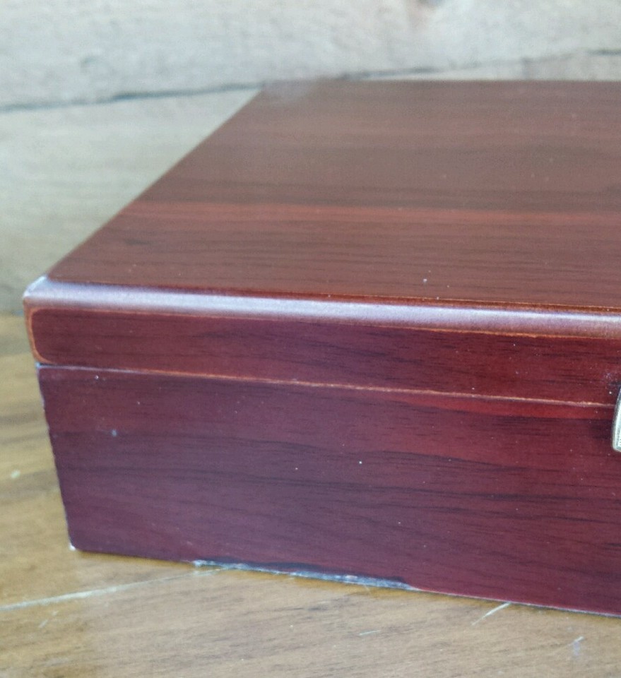 Bentleys Finest Teas Burgundy Wood Storage Box Container 6 Flavor ...