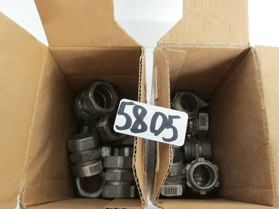 10 Pieces 1" Concrete Tight Steel Compression Connectors & 10 Piece 1 ...