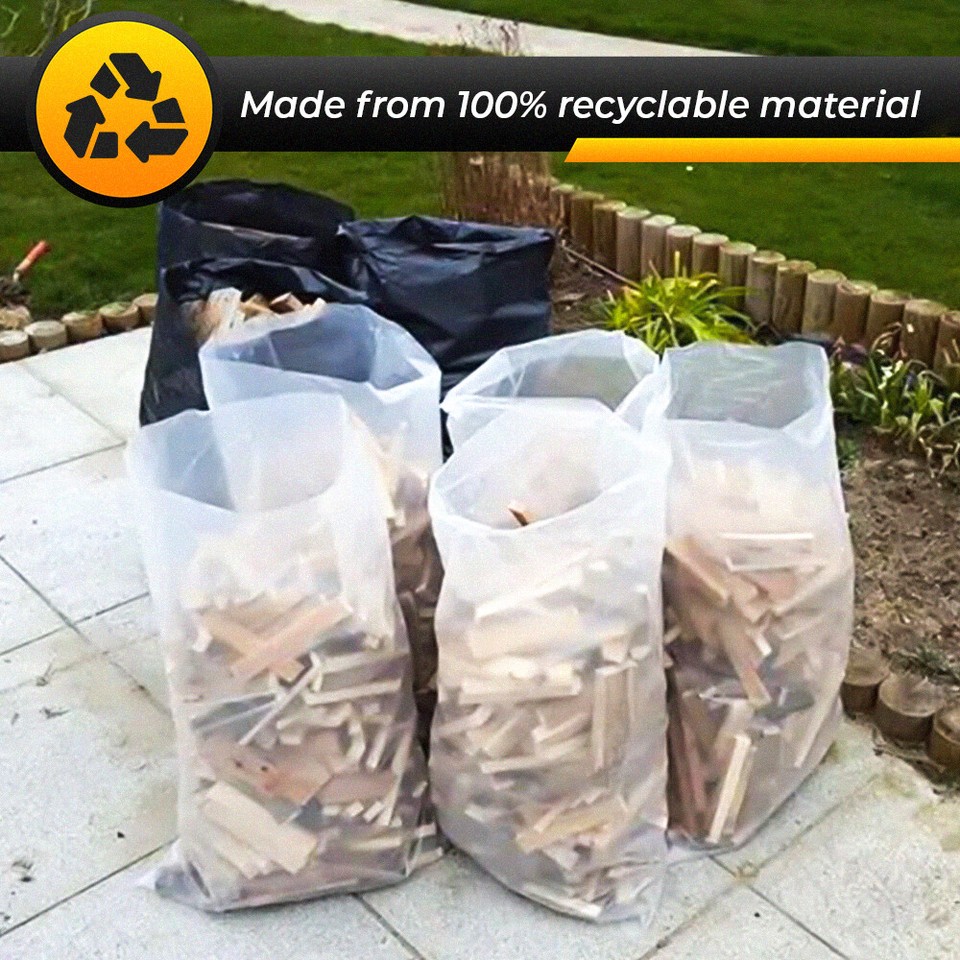 Clear Rubble Sacks Heavy Duty Builders Bags for Construction Waste All ...
