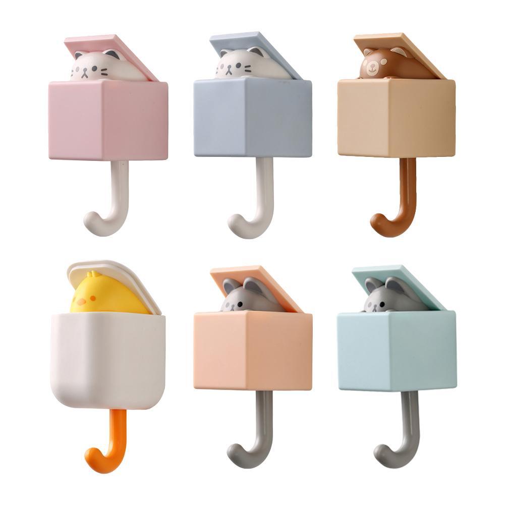 Cartoon Animal Hook Cute Wall Decorative Hangers Hook Home Decor (Light ...