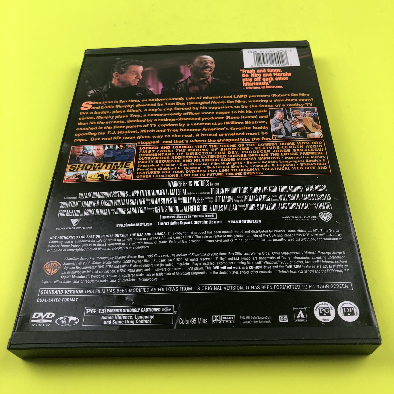 Showtime (DVD, 2002, Full Frame) 85392244027 | eBay