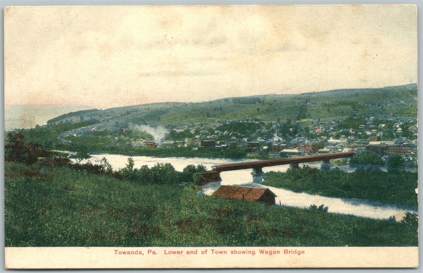 TOWANDA PA WAGON BRIDGE 1909 ANTIQUE POSTCARD | eBay