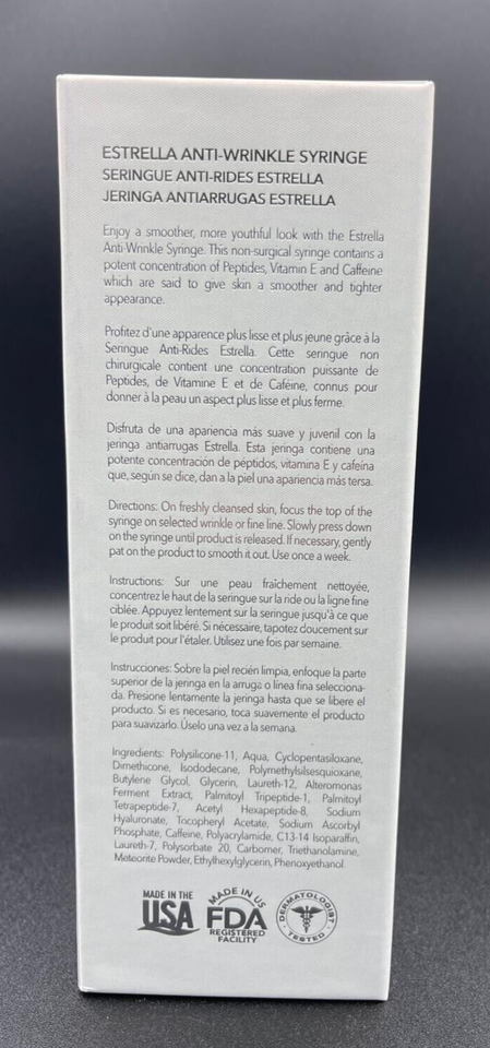 Celestolite Estrella Anti-Wrinkle Syringe 15g/ 0.53 BRAND NEW ...