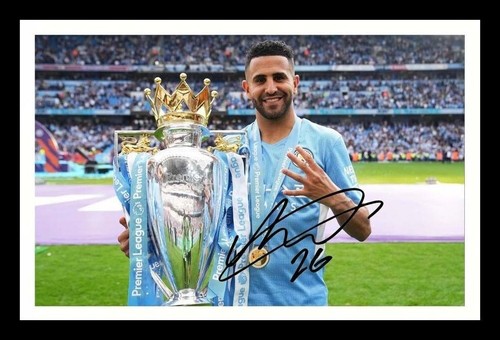 Riyad Mahrez - Manchester City Autograph Signed & Framed Photo | eBay