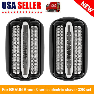 SET For Braun Razor Blade 32B 3 Series Replacement Shaver Foil Head ...