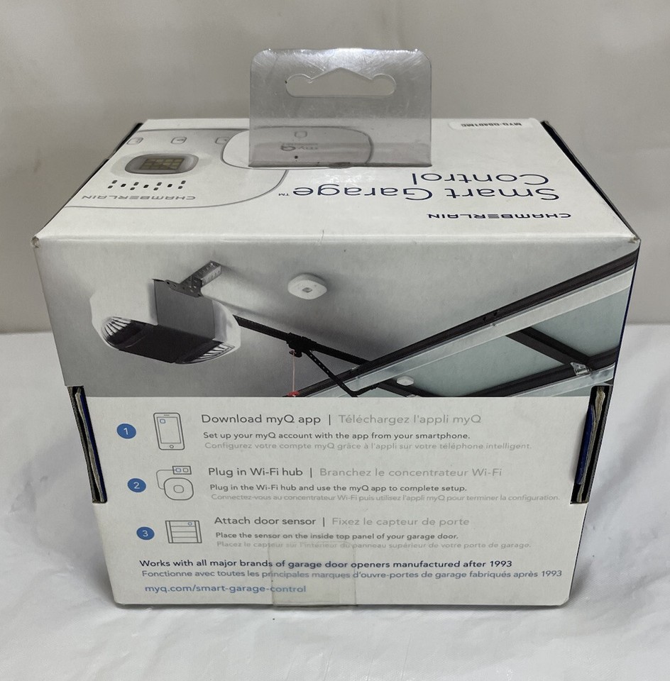 myQ Chamberlain Smart Garage Control - Wireless Garage Hub and Sensor ...