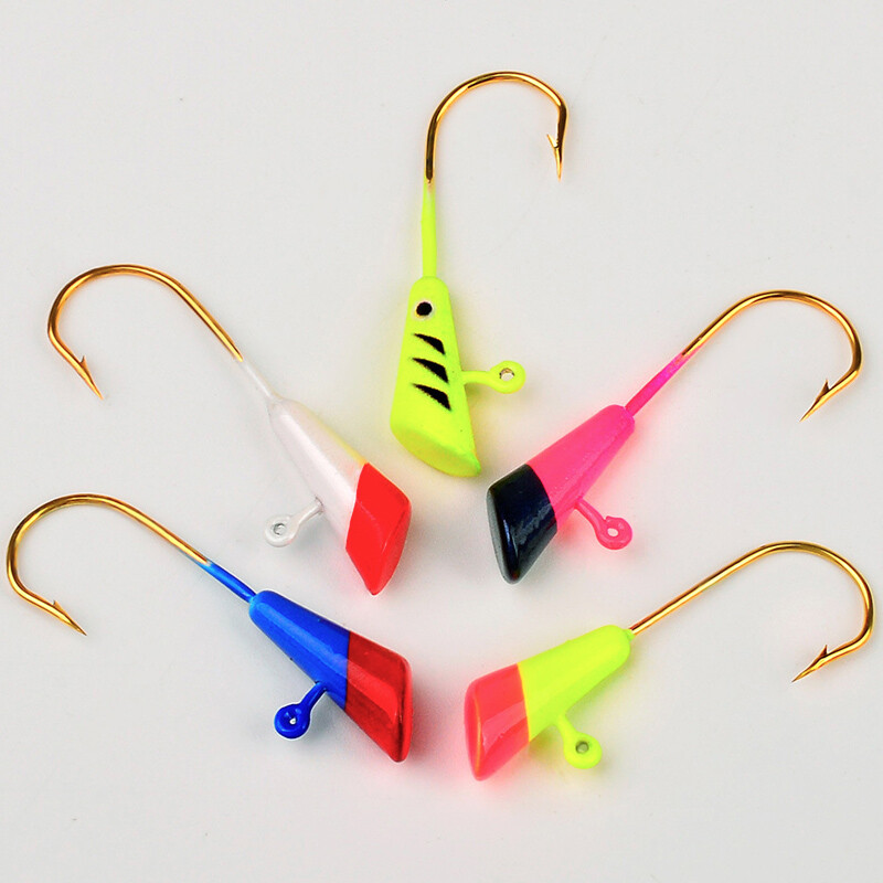50pcs Shad Darts Jig Heads Fishing Hook Crappie Pan fish Lures Bait 1/ ...