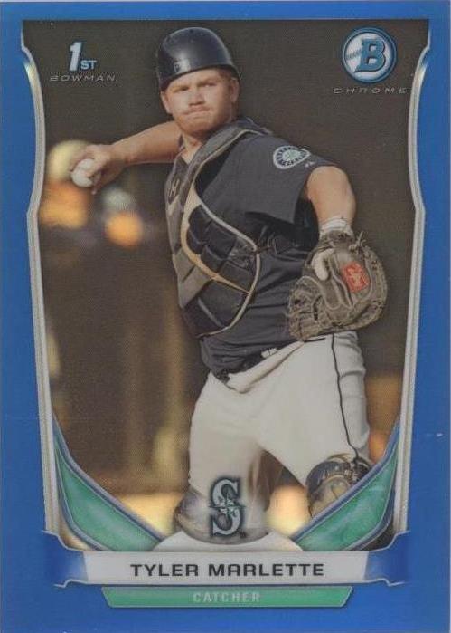 2014 Bowman - Prospects Chrome Tyler Marlette #BCP108 Blue Refractor ...