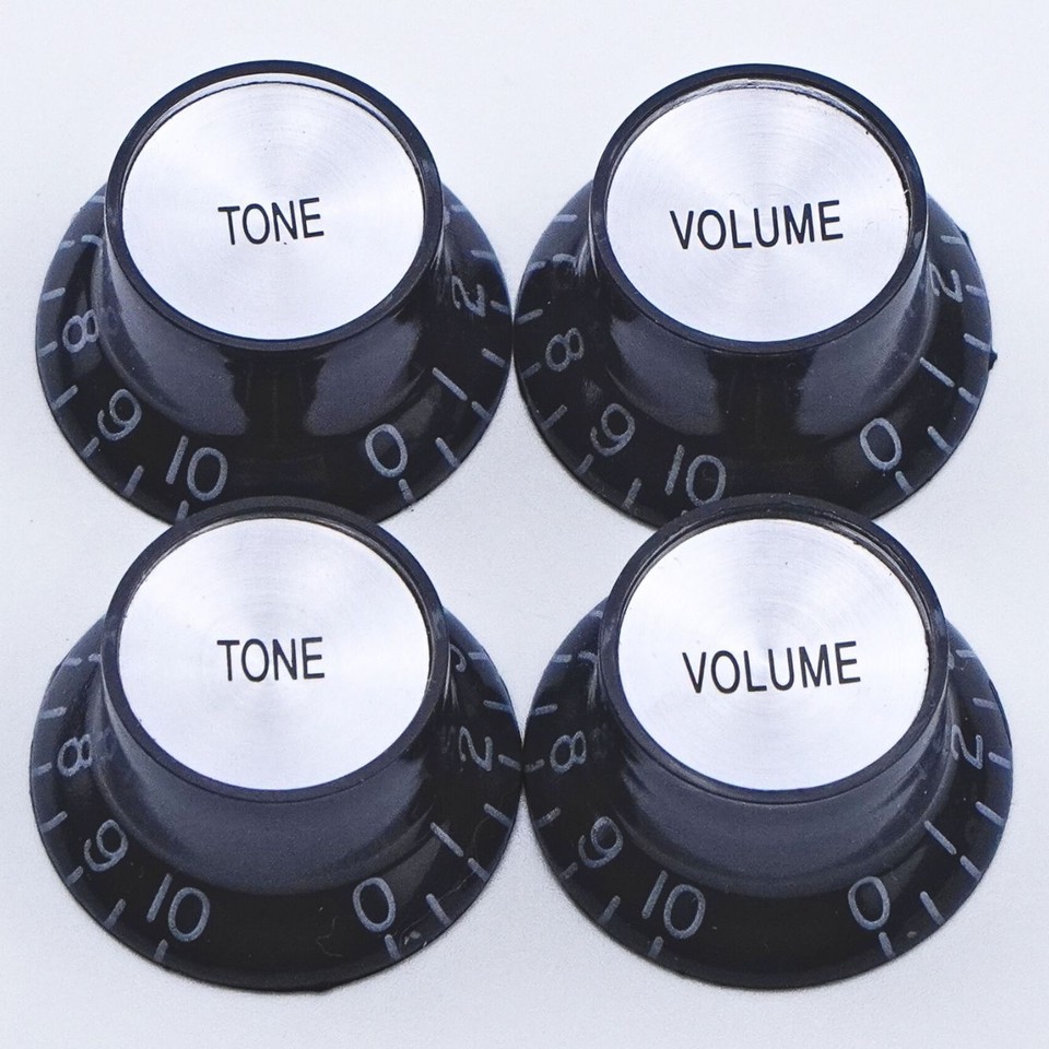 Acrylic Top Hat Bell Reflector Knob Volume Tone for Gibson Epiphone Les ...