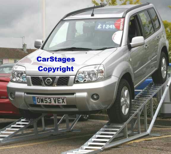 Car Repair Ramps Sit Under UK Tilting Seesaw Four 4 Poster Workshop ...