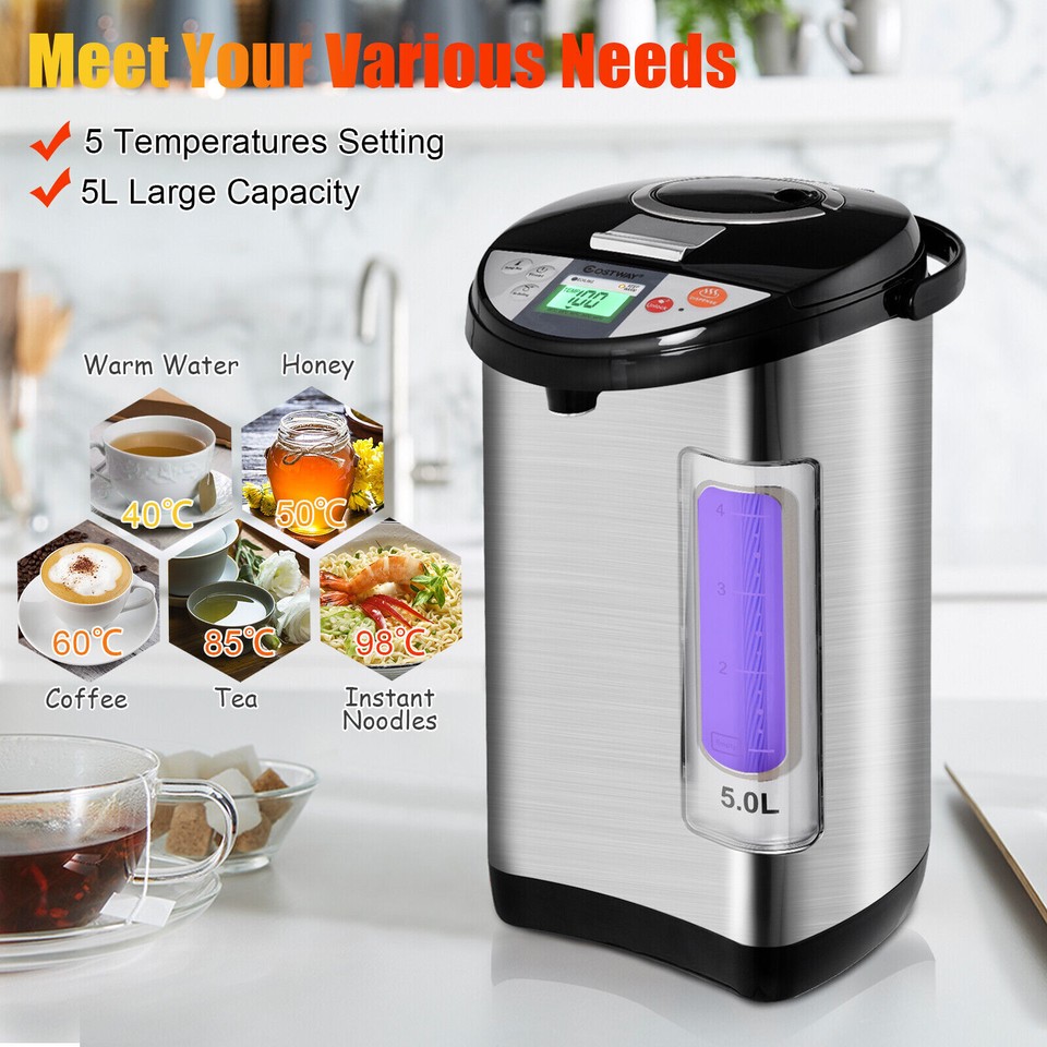 5L Instant Hot Water Dispenser Thermal Water Boiler 5 Temperature ...
