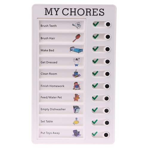Chore Chart Student Message Checklist Children'S Self-Discipline Clock ...