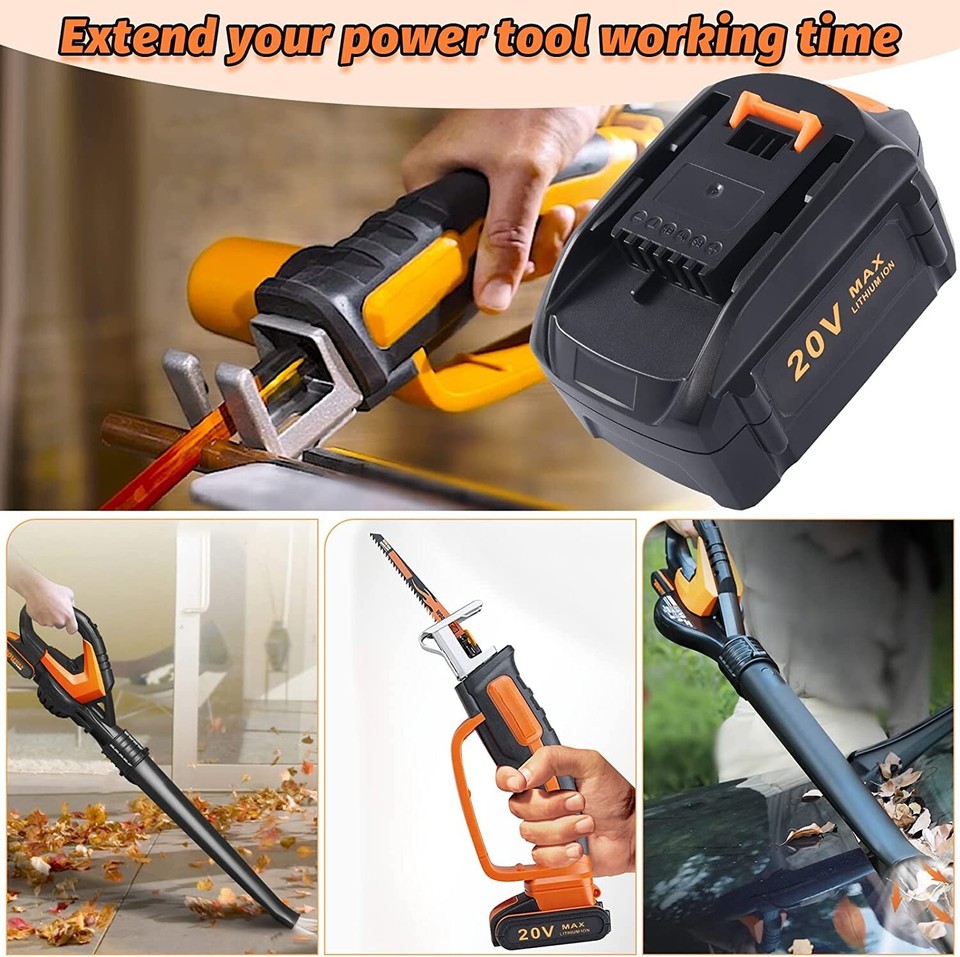 2Pack MAX 20V For WORX WA3525 20V Max Lithium Battery Power Tools ...