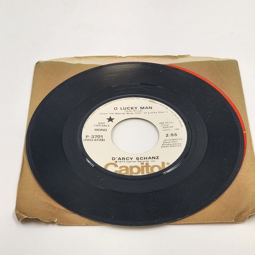 Lot of 7 Promo Vinyl Records 7" Early 1970's Various Genres with Paper ...