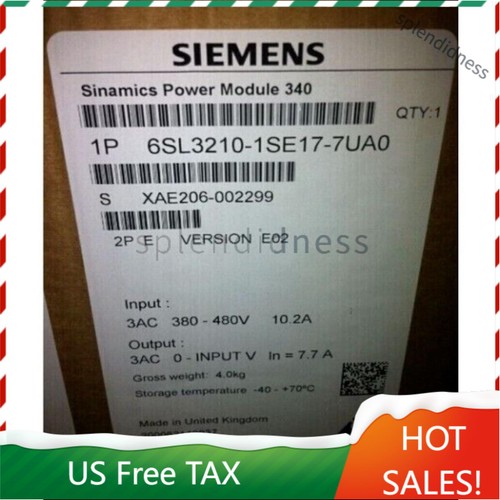 New Siemens converter Power Module PM340 6SL3210-1SE17-7UA0 6SL3 210 ...