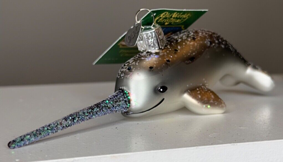 Old World Christmas Narwhal Glass Blown Ornament 12538 NWT | eBay