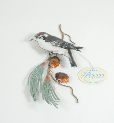 Vintage Bovano of Cheshire Enamel on Copper Wall Art Bird on Pine ...