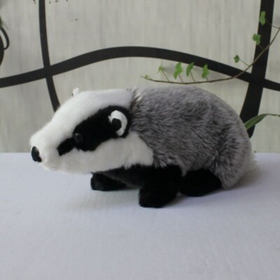 cute plush gray badger toy soft simulation European Badger doll gift ...