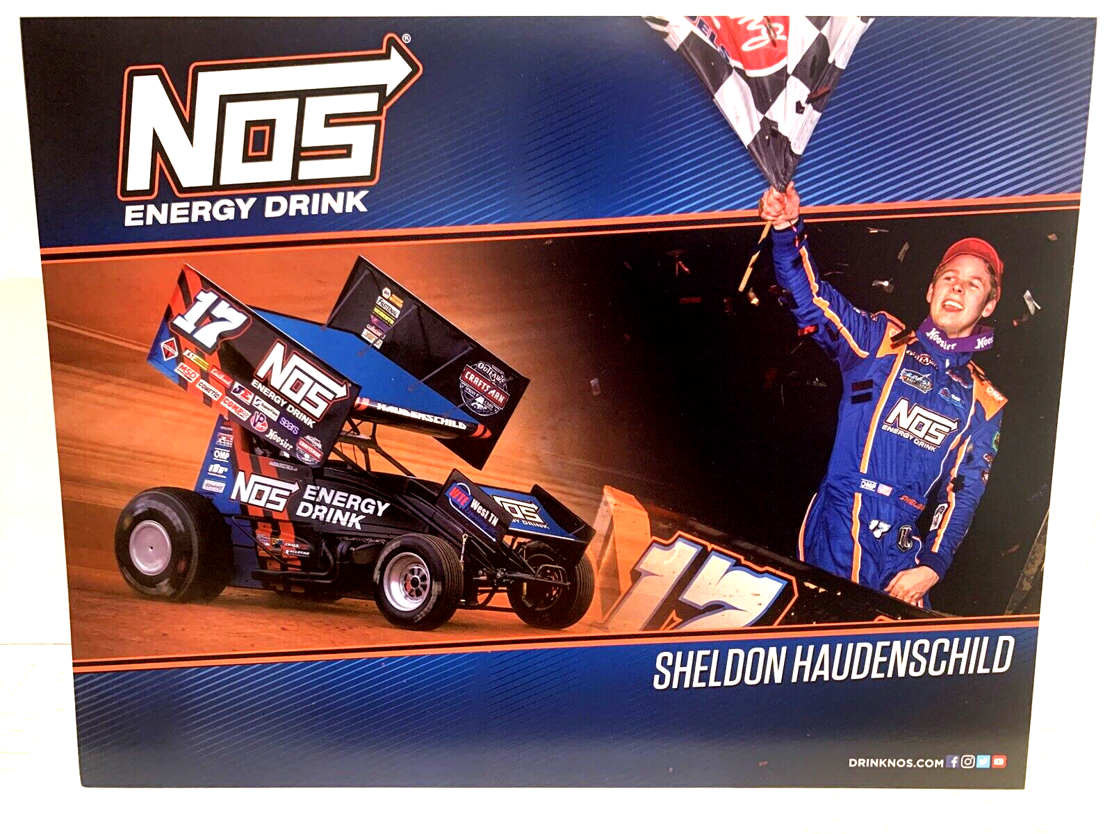 2018 SHELDON HAUDENSCHILD NOS ENERGY DRINK WOO #17 SPRINT CAR DIRT ...