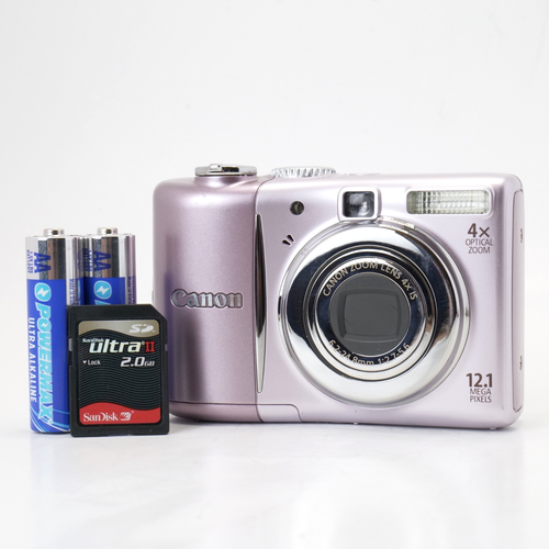 Canon PowerShot A1100 IS Pink Digital Camera 12.1MP Tested Excellent ...