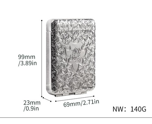 Vintage Portable Metal Flip Top Three Open Double Sided Cigarette Case ...