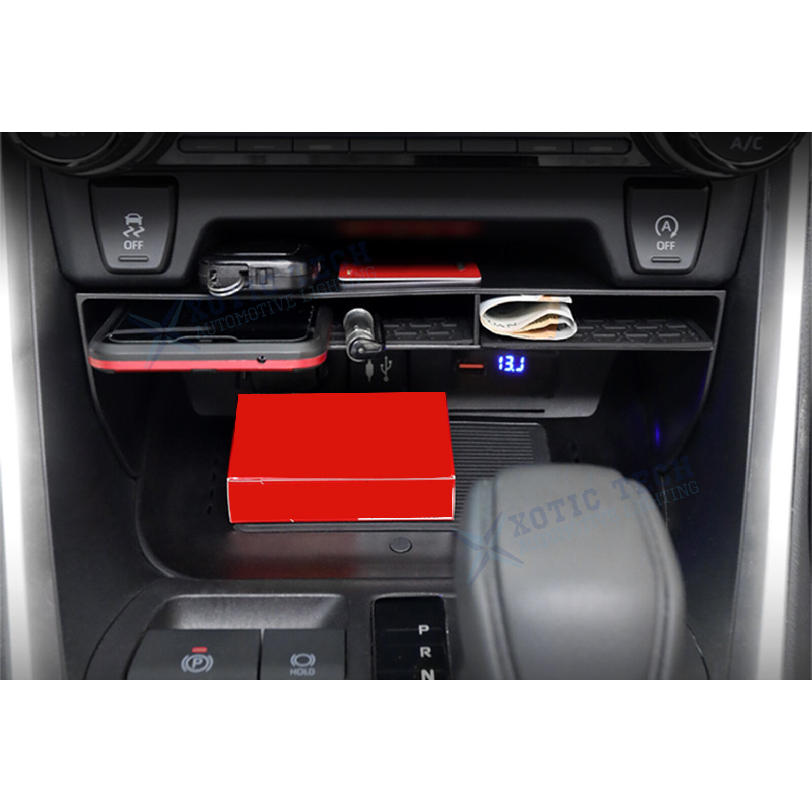 1X Center Console Storage Box Secondary Tray Organizer For Toyota RAV4 ...