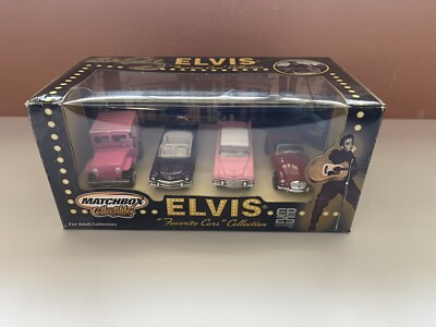 Elvis Presley MATCHBOX "Favorite Cars" Collection 4 Cars 2001 Unopened ...