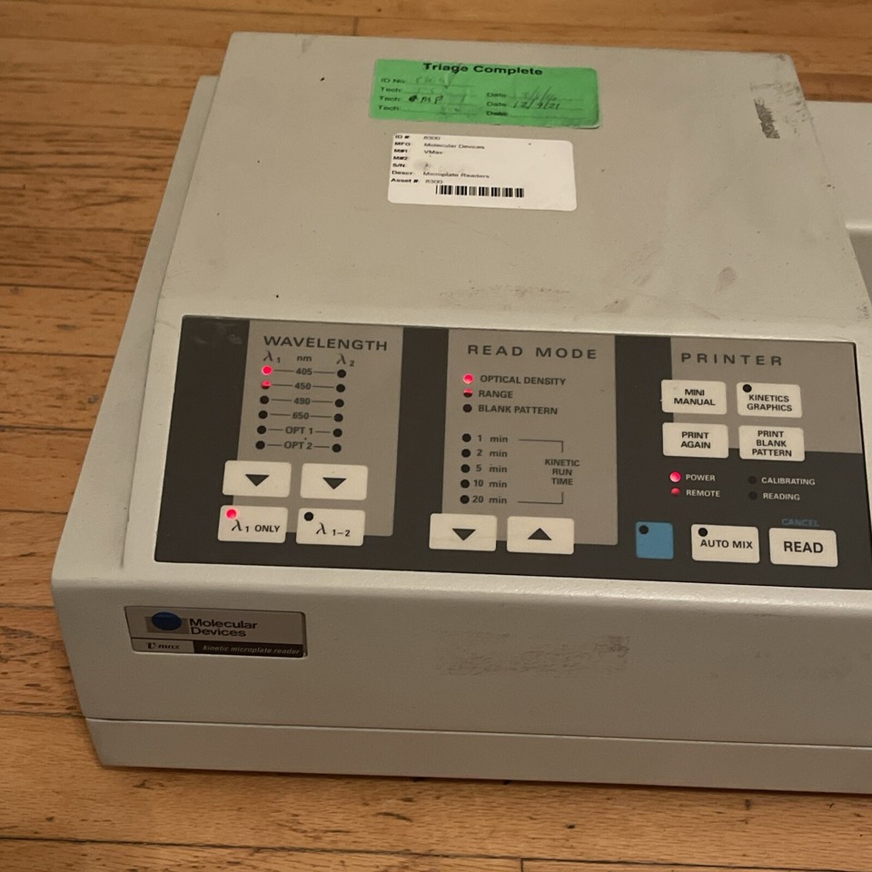 Molecular Devices Vmax Kinetic Microplate 96-Well Reader 400–750nm | eBay