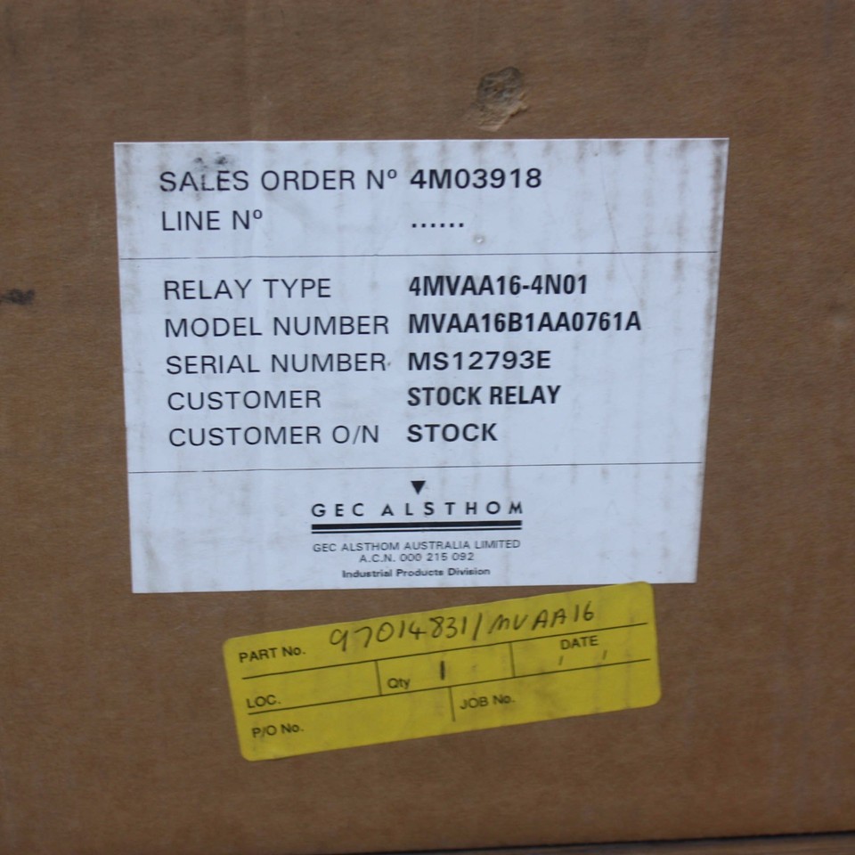 GEC Alsthom Auxiliary relay MVAA16B1AA0761A MVAA 4MVAA16-4N01 | eBay