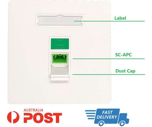 Fibre Optic Cable Wall Socket Outlet Wall Plate (SC APC) for NBN - SYD ...