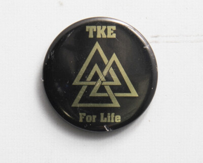 Original Vintage TKE Tau Kappa Epsilon Pin-Back Button Fraternity ...