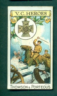 THOMSON & PORTEOUS - V.C.HEROES (name at bottom) no.9 TYPE CARD 1916 ...