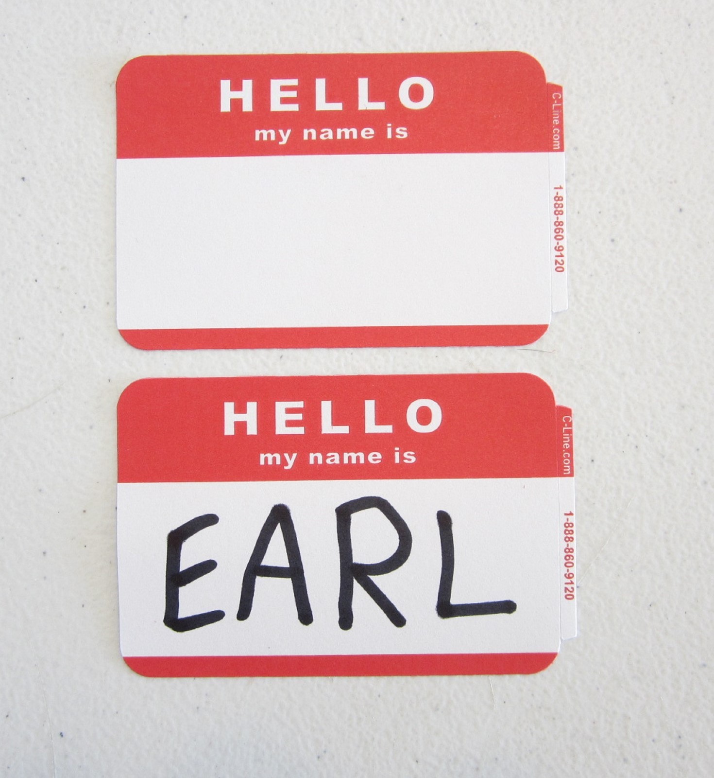 15 RED "HELLO MY NAME IS" NAME TAGS LABELS BADGES STICKER HELLO MY NAME ...