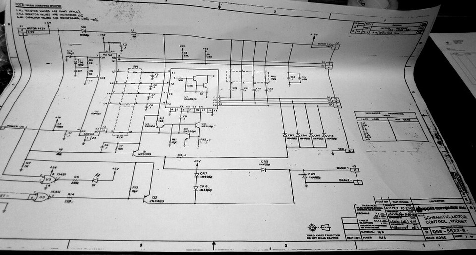 Apple Lisa Widget Motor Control Schematic - 24" X 36 " | eBay