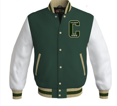 Letterman Colorado State University Wool & Leather Varsity Jacket ...