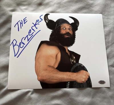 The Berzerker Signed Autograph Wrestling 8x10 Photo WWF WWE WCW AWA NWA ...
