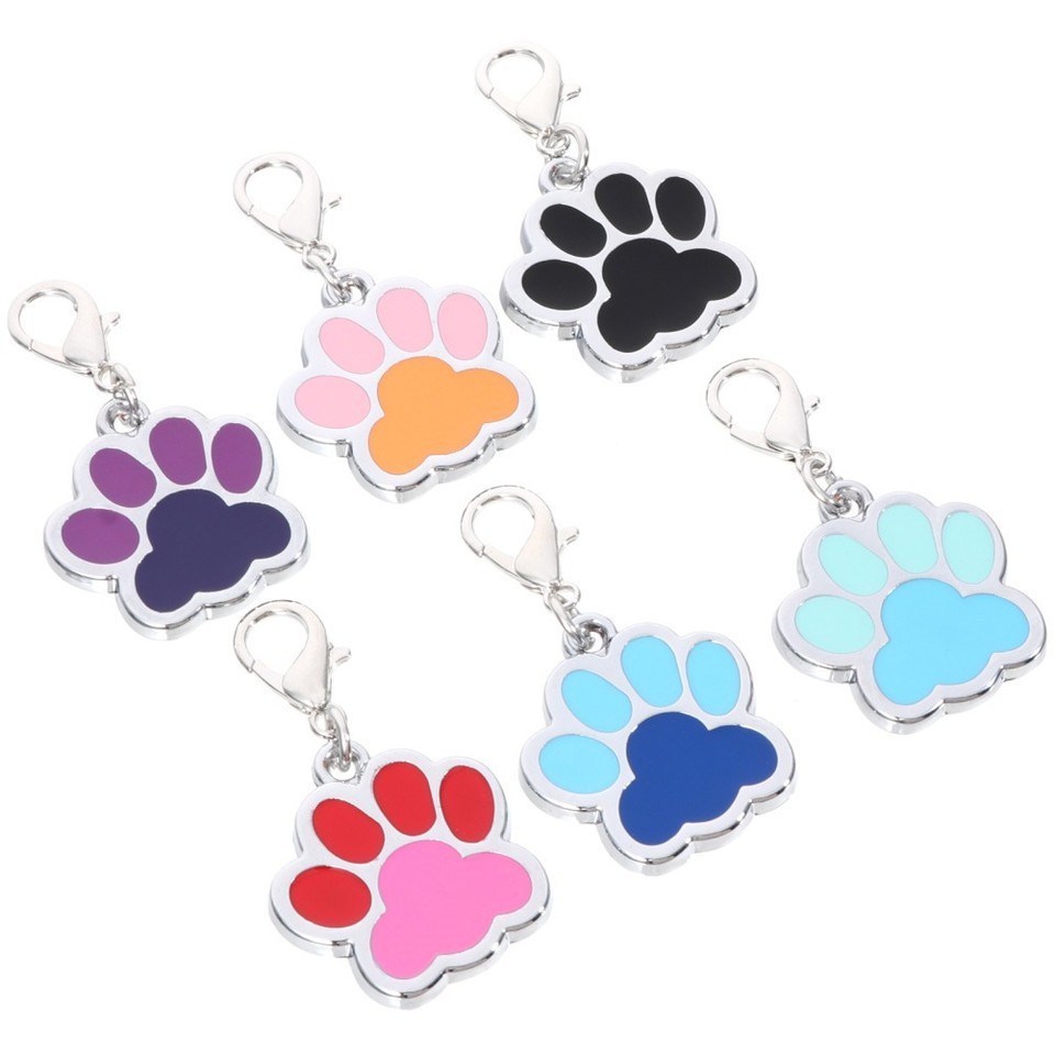 6 Pcs Zinc Alloy Pet Tags Dog Cat ID Hanging Tags Collar Accessories ...