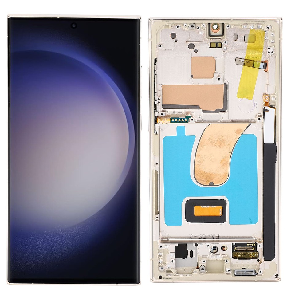 Gold Phone Screen Replacement With Frame Support Fingerprint 6.8 Inch ...
