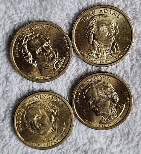 President Dollar Coins, Lot of 4, Missing/Extremely Faint Edge ...