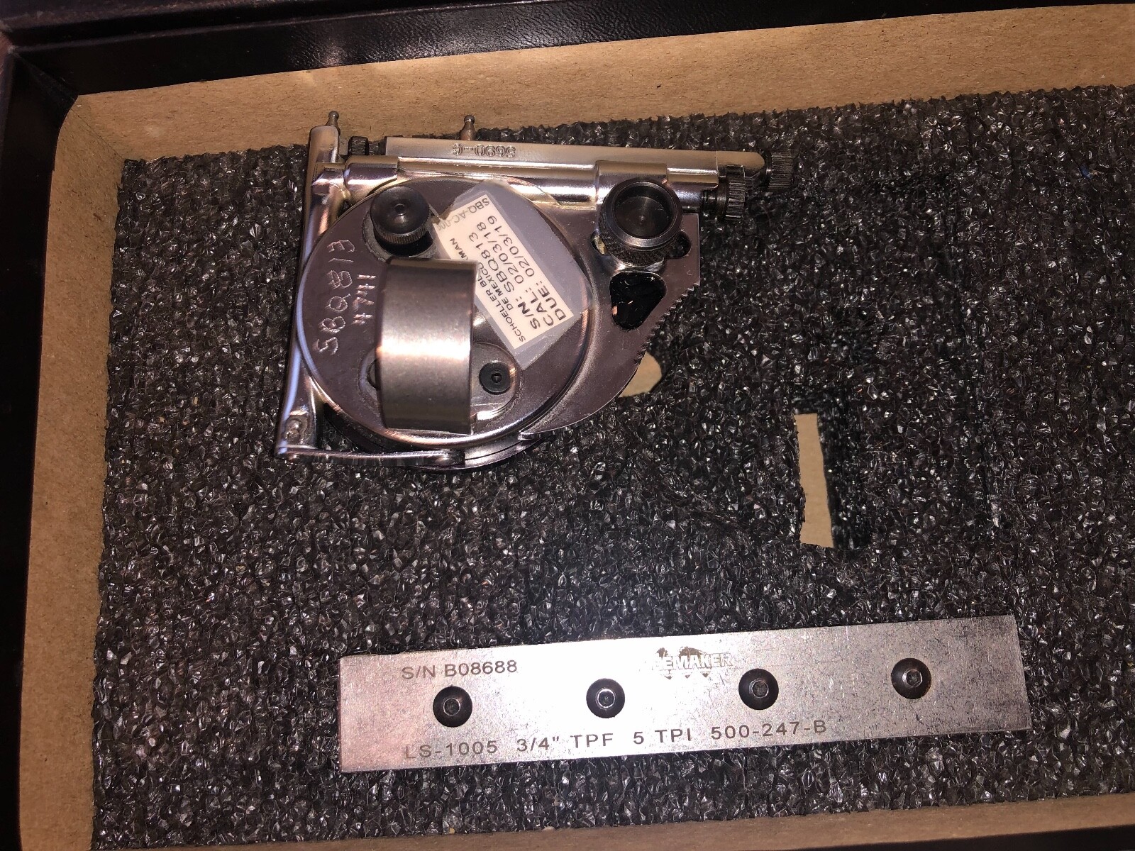 THREAD ALLEN GAUGE LEAD GAGEMAKER LS-1005 3/4" TPF 5 TPI 500-247-B | eBay