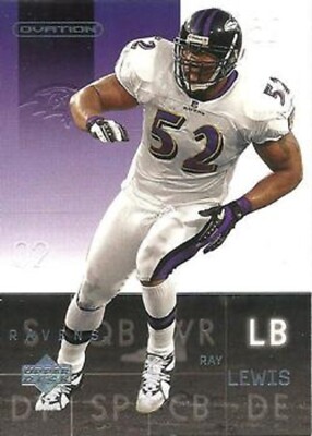 2002 Upper Deck Ovation #7 Ray Lewis Baltimore Ravens HOF | eBay