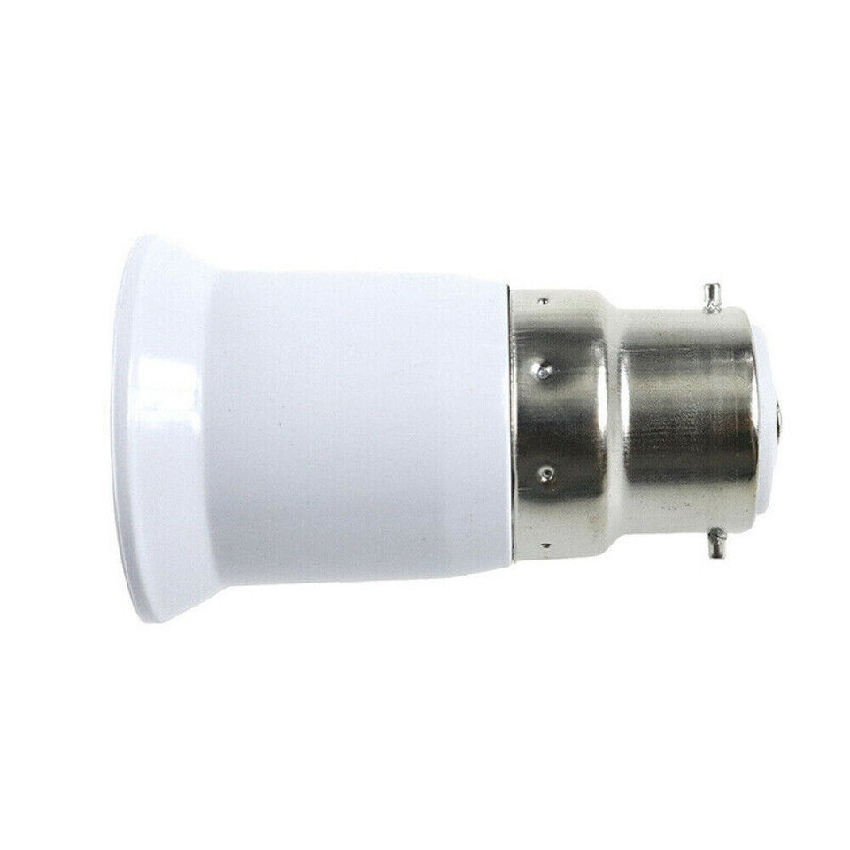 1-10x B22 To E27 Light Socket Adapter Bayonet Lamp Base To Edison E27 ...
