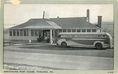 GREYHOUND POST HOUSE, TOWANDA, PA, VINTAGE POSTCARD (D219) | eBay