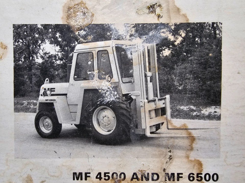 Massey Ferguson MF 4500 6500 Forklift Owner's Operator's Manual 1448 ...