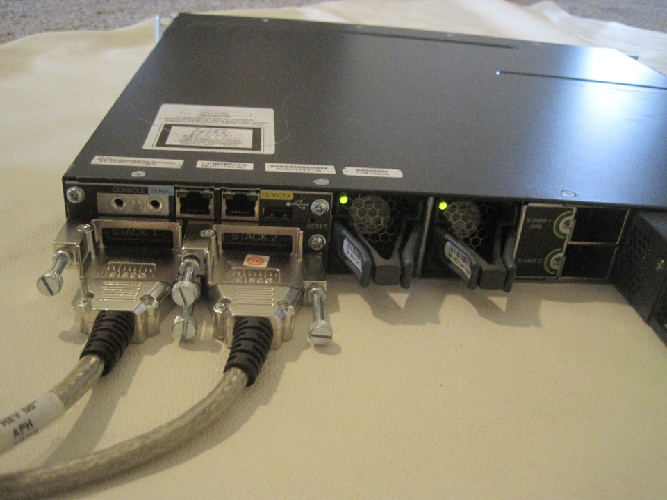 Cisco WS-C3750X-48PF-S 48-Port Gigabit IP Base Switch w/2x 1100WAC C3KX ...