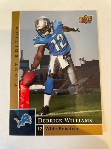 Derrick Williams ROOKIE CARD 2009 Upper Deck First Edition #155 Detroit ...