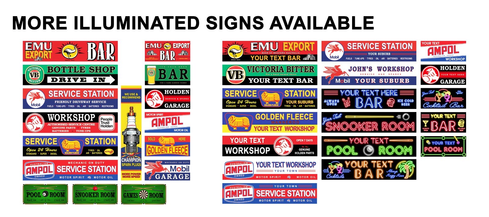 Custom Illuminated Neon Led Lightbox Bar Mancave Personalised ...