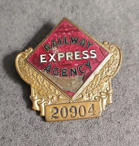 Vintage Railway Express Agency Badge Enamel #20904 | eBay