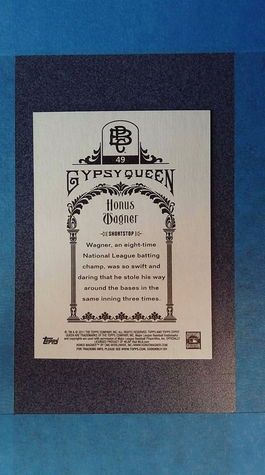 CT22) 2011 Gypsy Queen Retail Green Framed HONUS WAGER #49 Pittsburgh ...